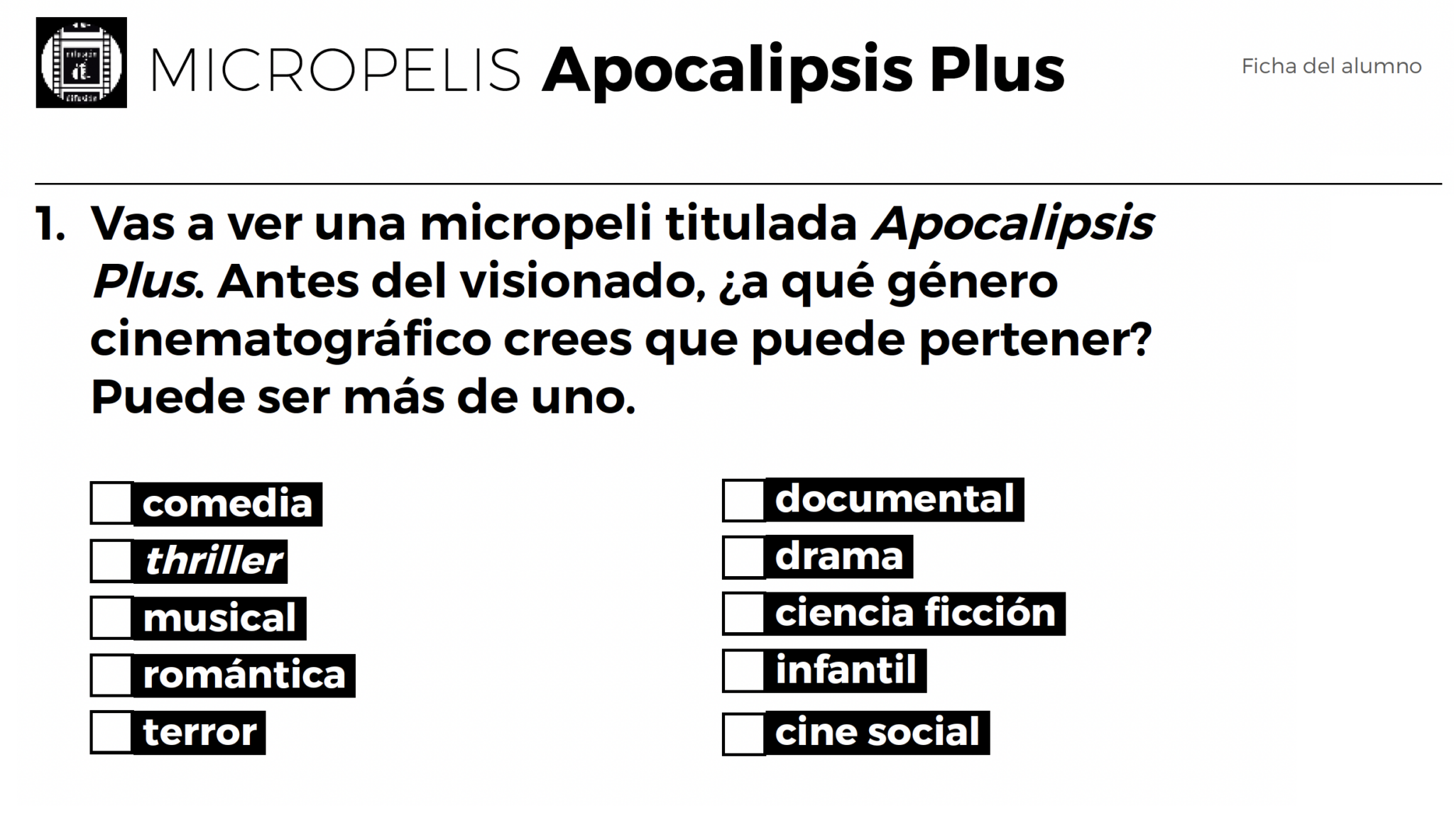 Trabajar bien la competencia audiovisual en el aula de ELE: secuenciar ...